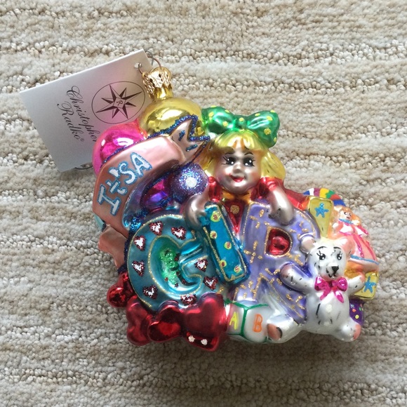 Christopher Radko | Holiday | Rare Christopher Radko Its A Girl Glass ...